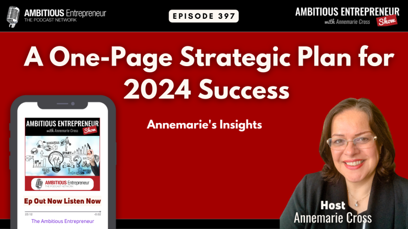 A One-Page Strategic Plan for 2024 Success